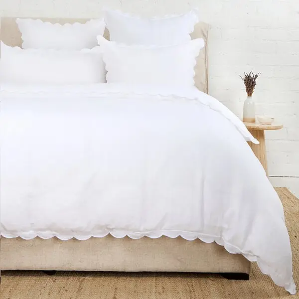POM POM AT HOME Kelly Duvet Cover, King - White/white