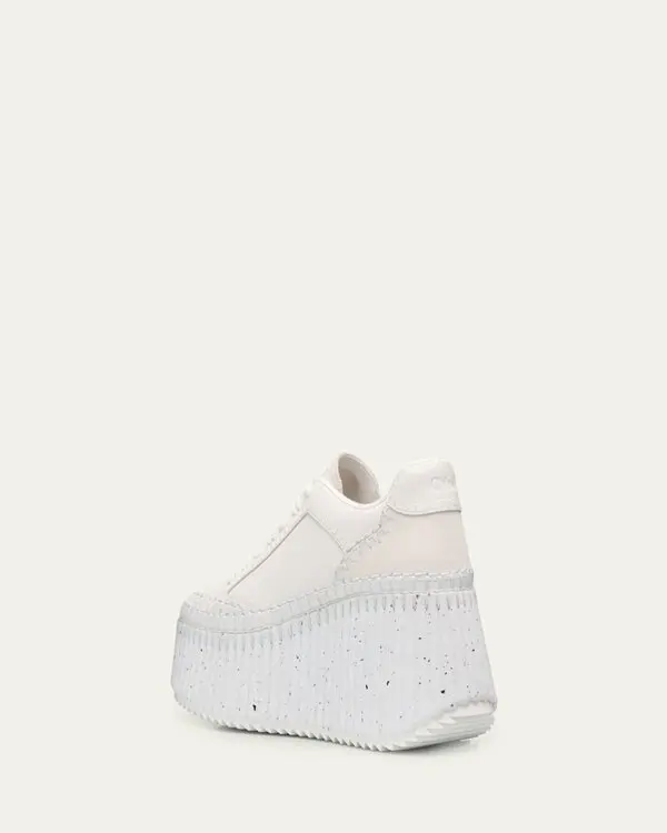 Chloé Nama Platform Sneakers - White