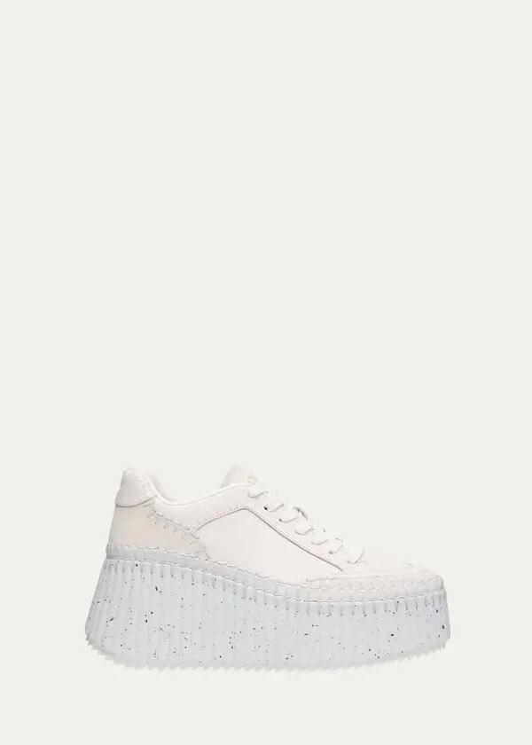 Chloé Nama Platform Sneakers - White