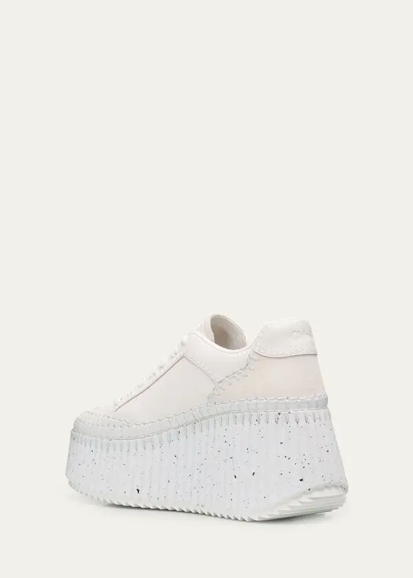 Chloé Nama Platform Sneakers - White