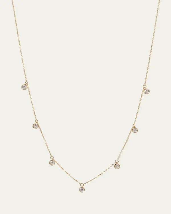 KENDALL ROW 14k Diamond Station Necklace - Gold