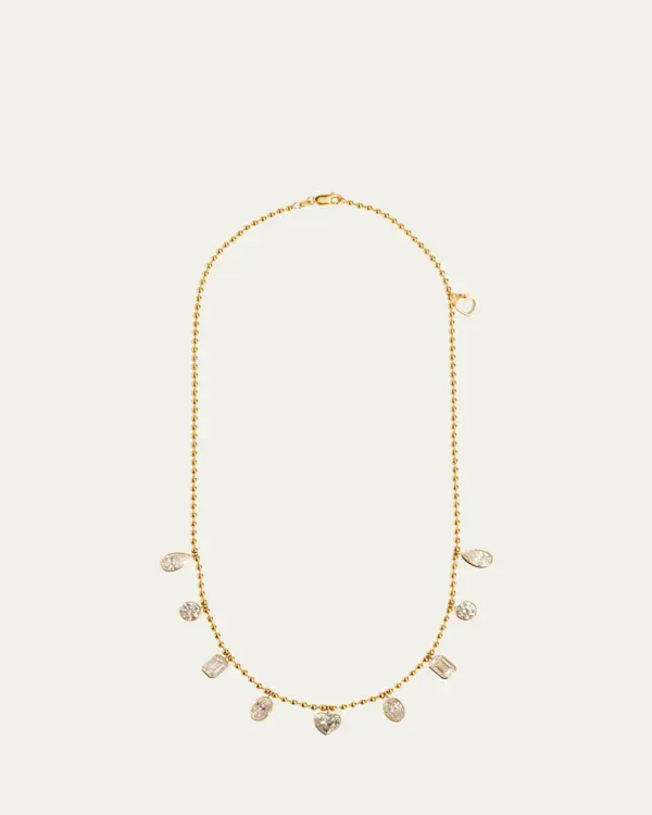 KENDALL ROW 14k Diamond Station Necklace - Gold
