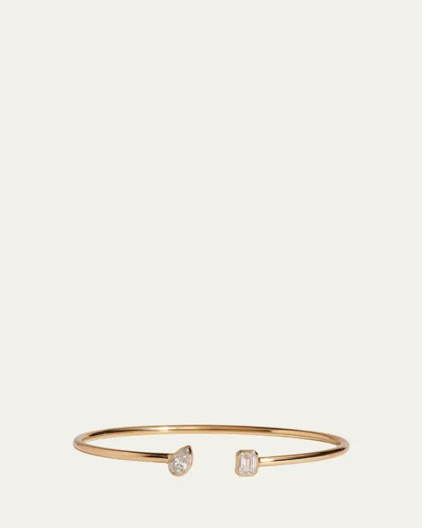 KENDALL ROW Lablove 14k Lab Diamond Cuff Bracelet - Gold