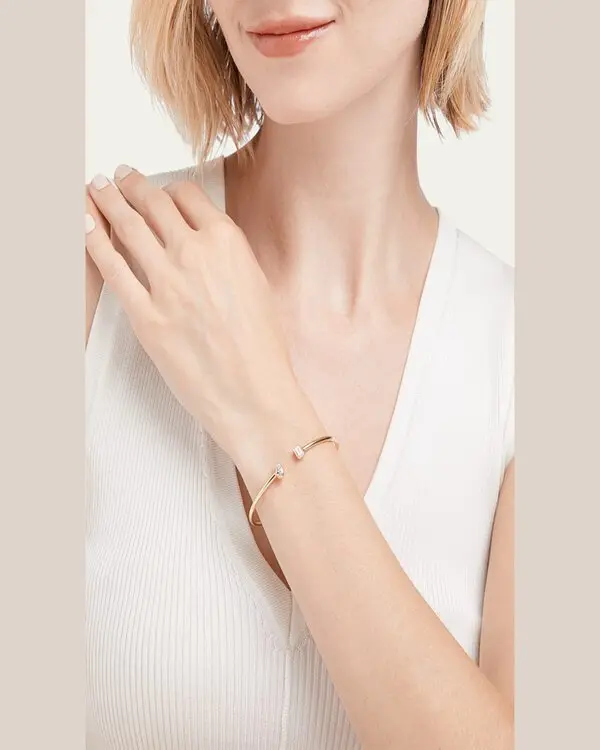 KENDALL ROW Lablove 14k Lab Diamond Cuff Bracelet