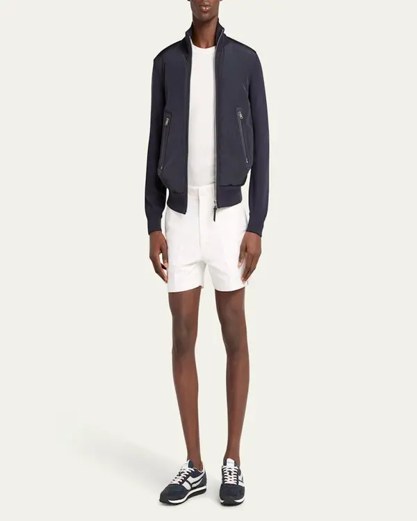 TOM FORD Mick Tech Fabric And Suede Sneakers - White/black