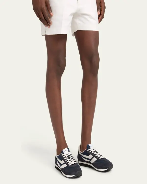 TOM FORD Mick Tech Fabric And Suede Sneakers - White/black