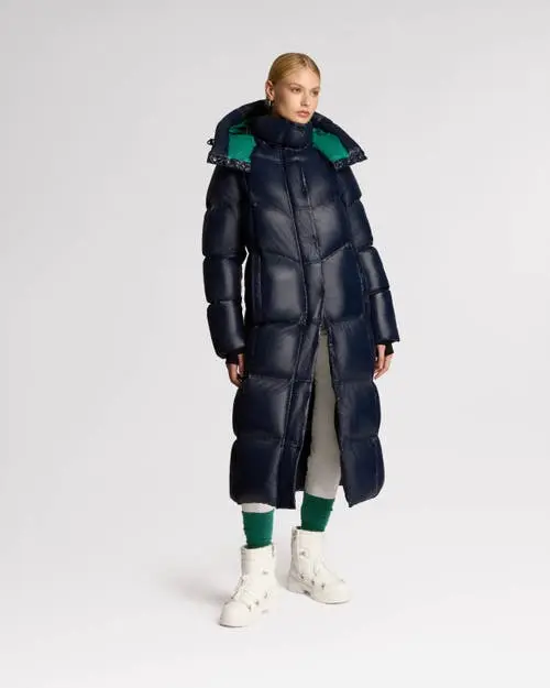 ALPENHAUS Meribel Maxi Quilted Puffer Coat - Midnight