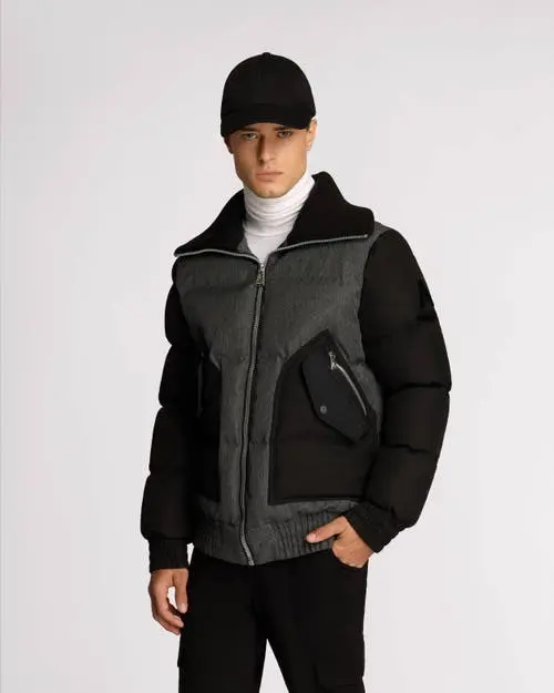 ALPENHAUS Sebonack Quilted Denim-look Bomber Jacket
