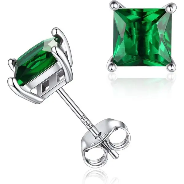 DONATELLO GIAN Sterling Square Stud Earrings - Silver