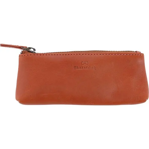 Trafalgar Sergio Leather Zip Pouch - Tan