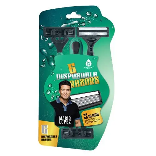 PURSONIC Mario Lopez 6 Disposable Razors