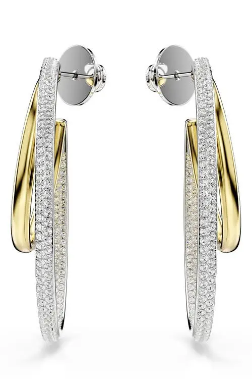 SWAROVSKI Hyperbole Hoop Earrings - White
