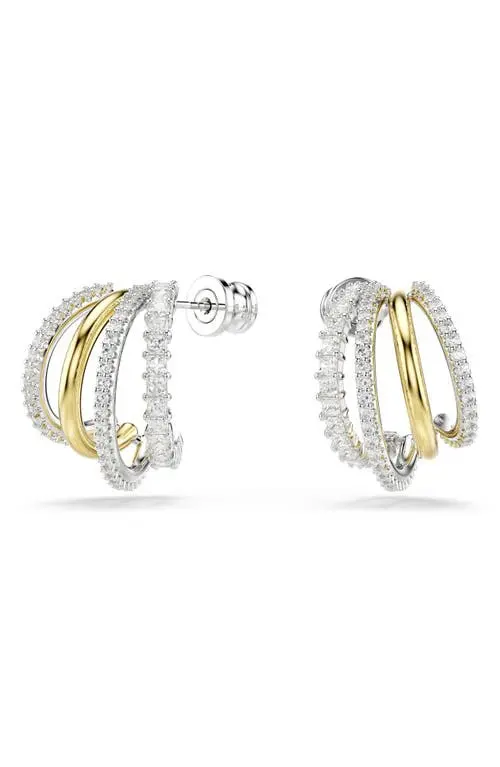 SWAROVSKI Hyperbola Hoop Earrings - White