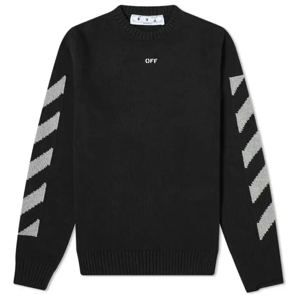 Off-White Arrow Diagonal Stripe Crewneck Sweater