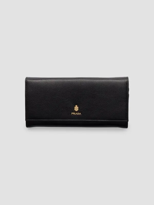 Prada Leather Wallet - Black