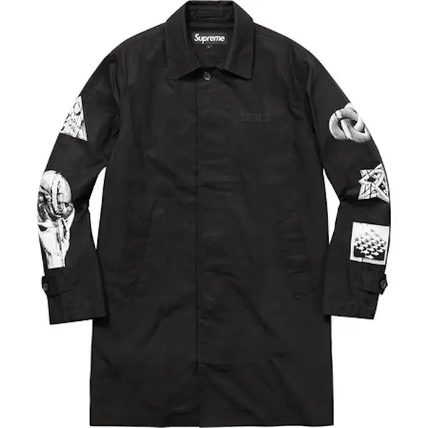 Supreme Mc Escher Trench Coat - Black