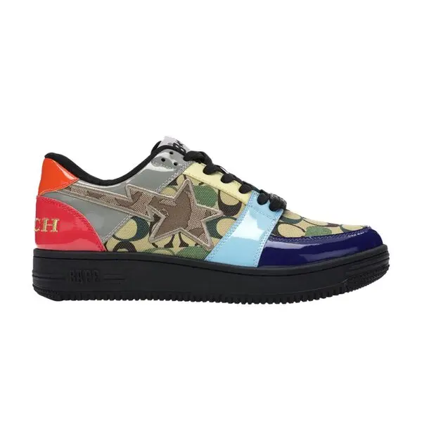 A BATHING APE Coach X Bapesta Low 'camo Multi' Sneakers - Multicolor