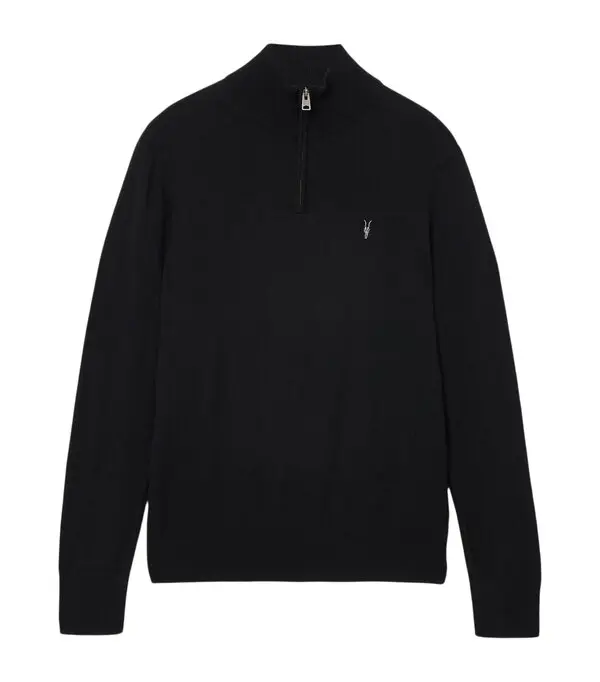 ALLSAINTS Kilburn Quarter-zip Sweater - Black