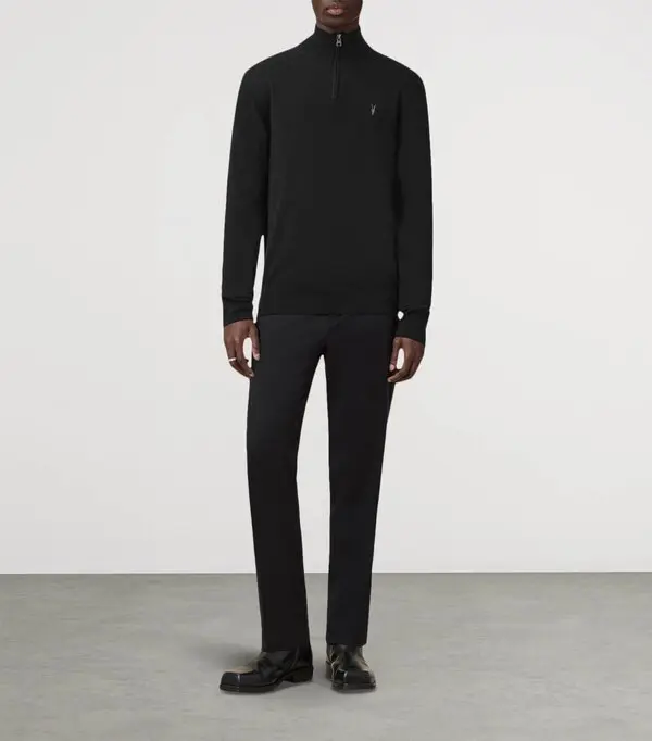 ALLSAINTS Kilburn Quarter-zip Sweater - Black