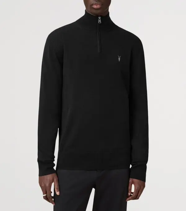 ALLSAINTS Kilburn Quarter-zip Sweater - Black