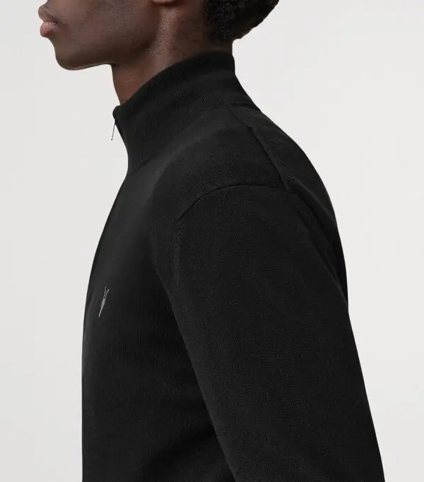 ALLSAINTS Kilburn Quarter-zip Sweater - Black
