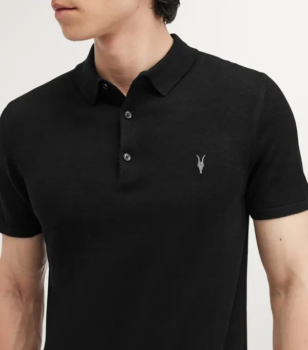 ALLSAINTS Merino Wool Mode Polo Shirt