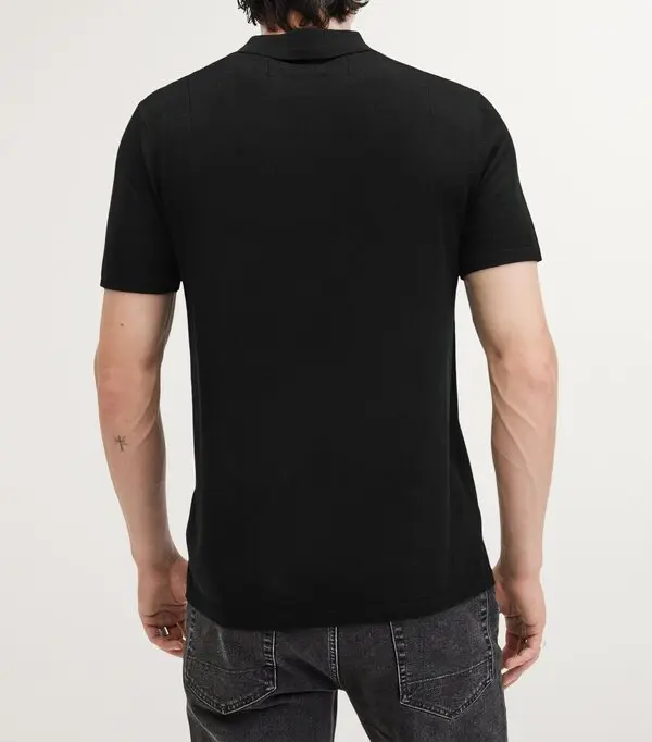 ALLSAINTS Merino Wool Mode Polo Shirt
