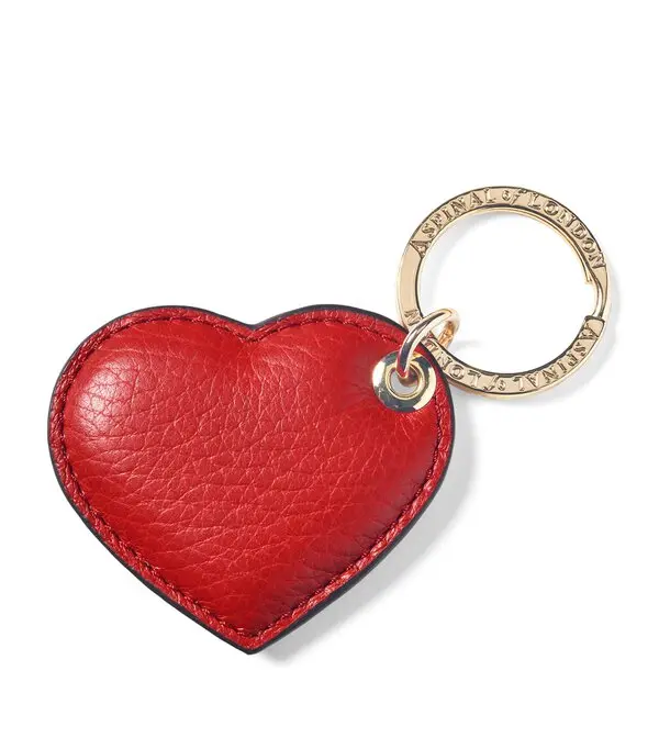 ASPINAL OF LONDON Leather Heart Keyring