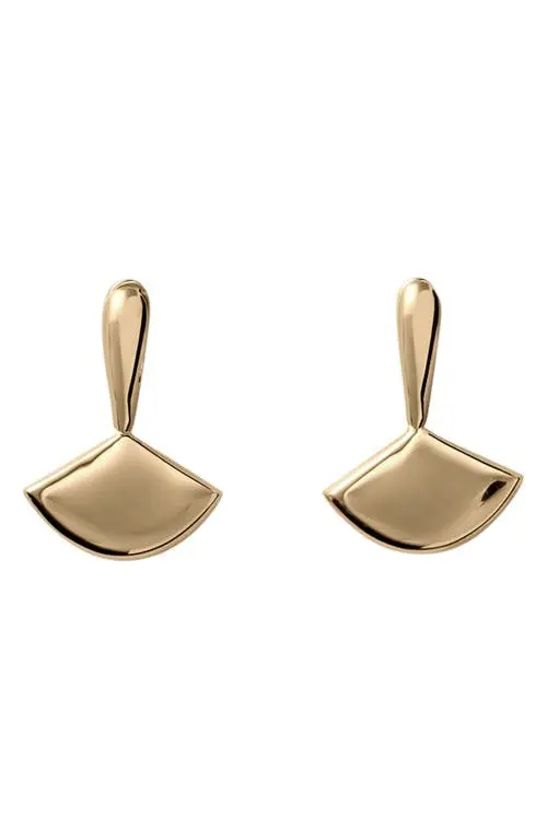 ANNIKA INEZ Small Fan Drop Earrings - Gold