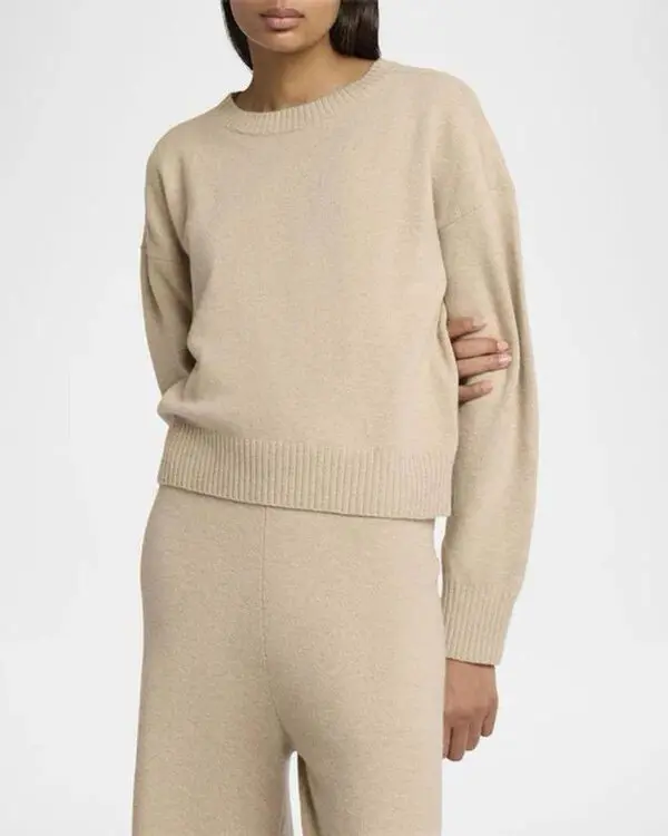 YVES SALOMON Wool Crewneck Sweater - Ficelle