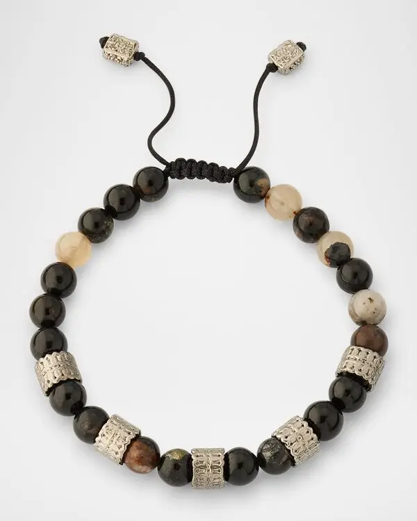 Armenta Lapis And Tiger's Eye Beaded Bracelet - Black