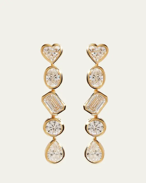 KENDALL ROW Lablove 14k Lab Grown Diamond Dangle Earrings - Gold