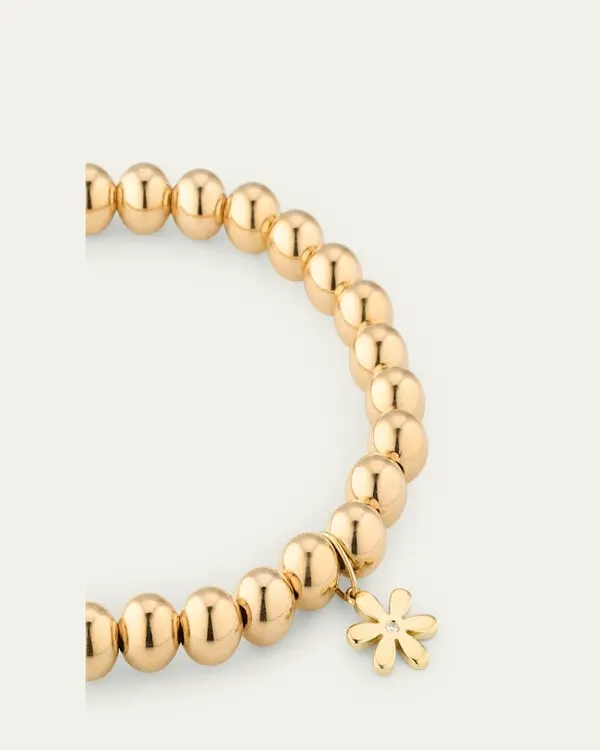 SYDNEY EVAN 14k Yellow Daisy Diamond Charm