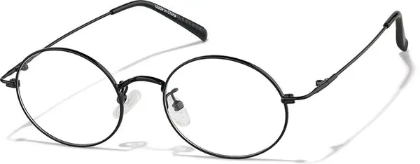 Zenni Vintage Round Eyeglasses Stainless Steel Full Rim Frame - Black