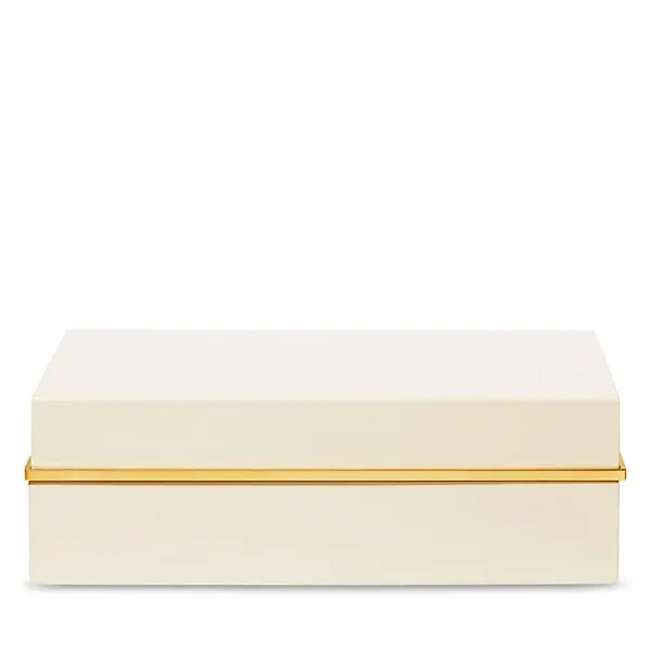 Aerin Piero Medium Lacquer Box - Cream