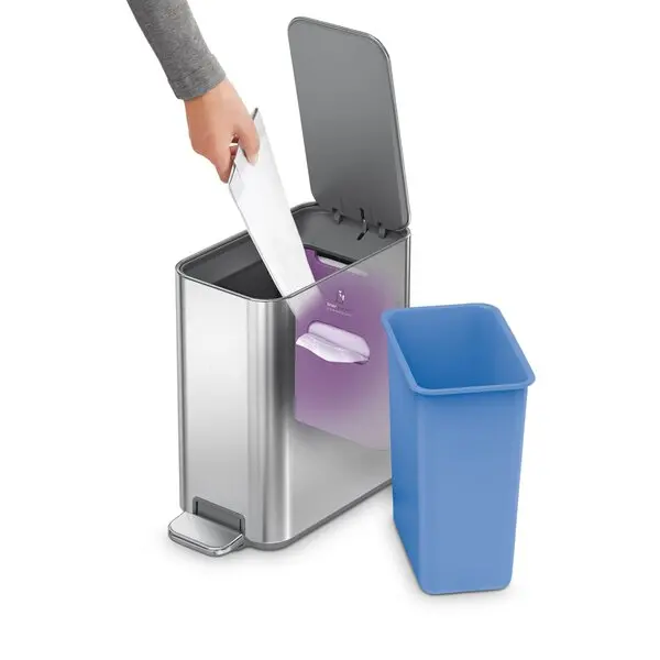 SIMPLEHUMAN 5l Slim Step Trash Cab