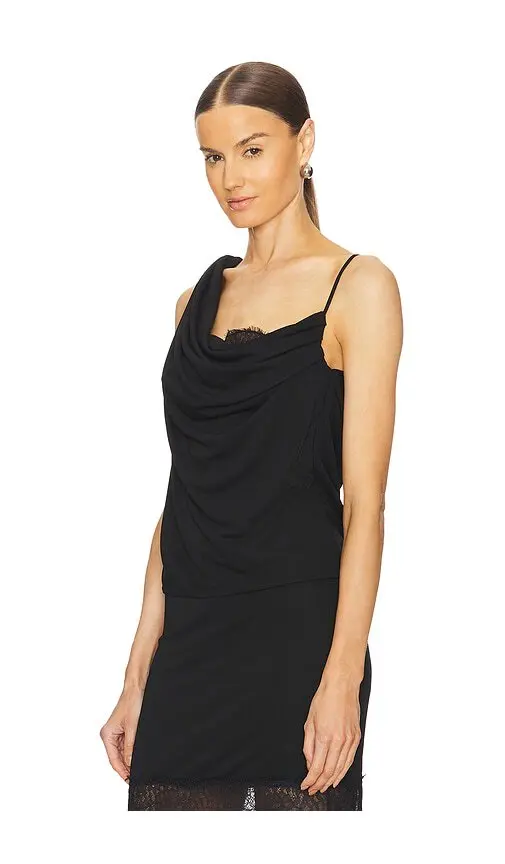 L'academie Belmore Top With Draped Silhouette And Tie Back