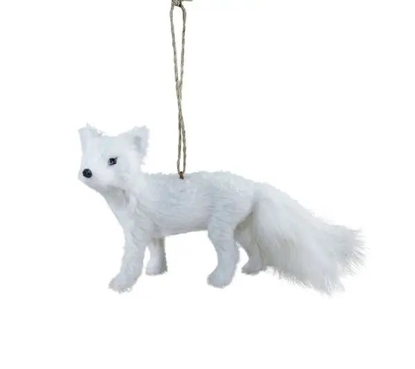 VALERIE PARR HILL 5.5' Faux Fur Winter Fox Ornament Set Of 2 V Alerie - One-color