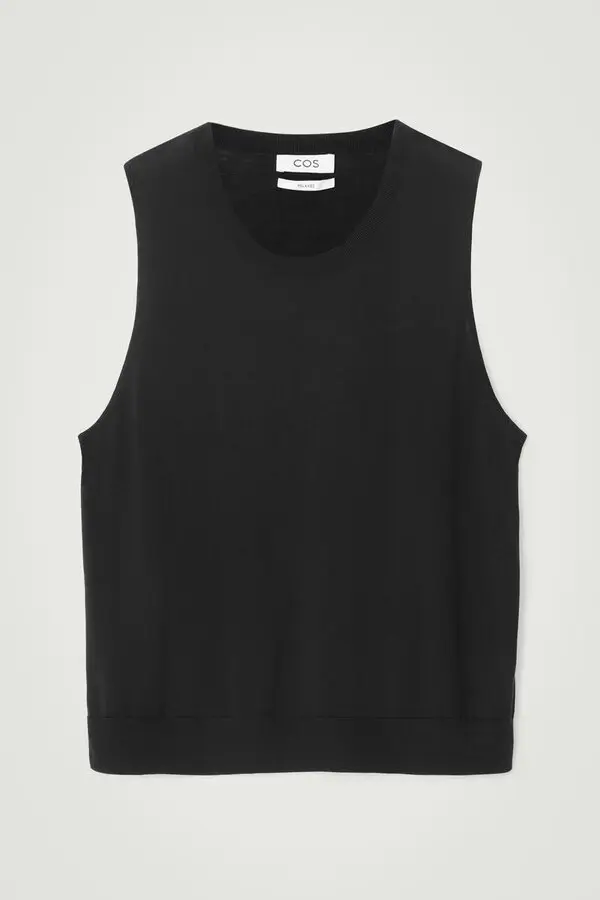 Cos Relaxed Knitted Silk Blend Vest
