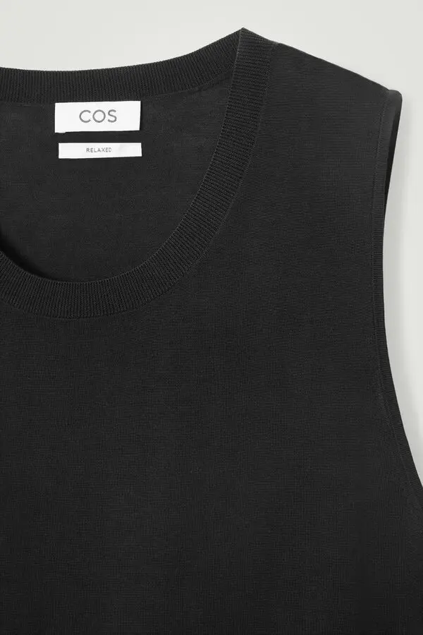 Cos Relaxed Knitted Silk Blend Vest