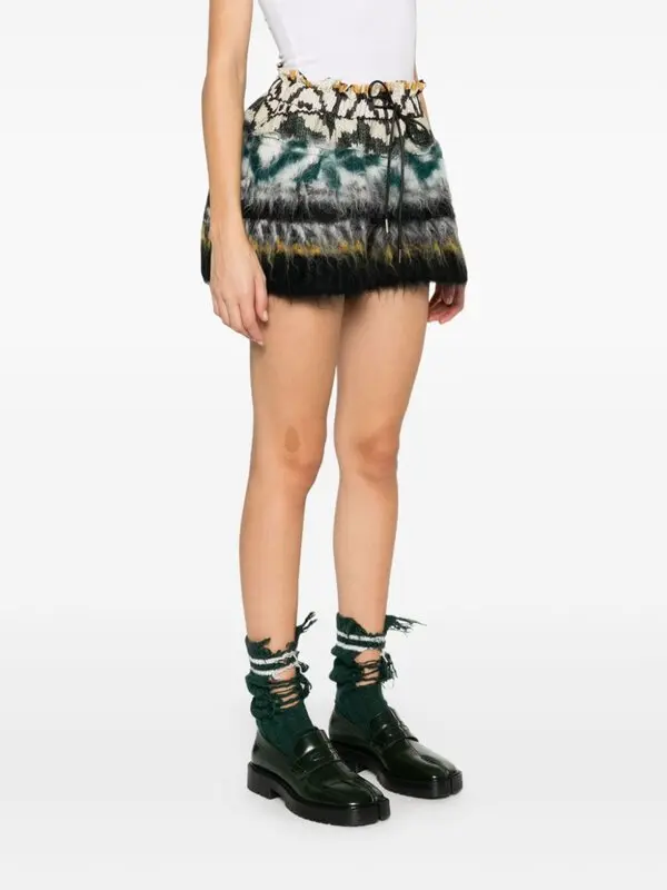 Sacai Pattern-jacquard Thigh-length Shorts