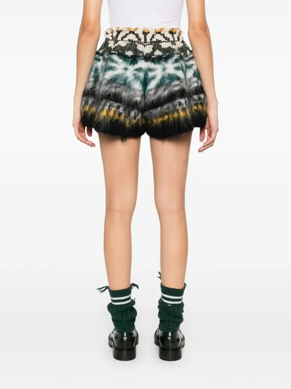 Sacai Pattern-jacquard Thigh-length Shorts