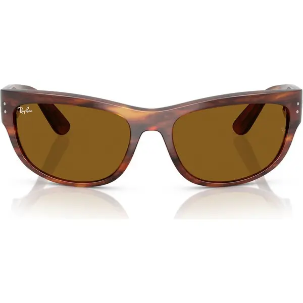 Ray-ban 63mm Pillow Sunglasses - Striped Havana