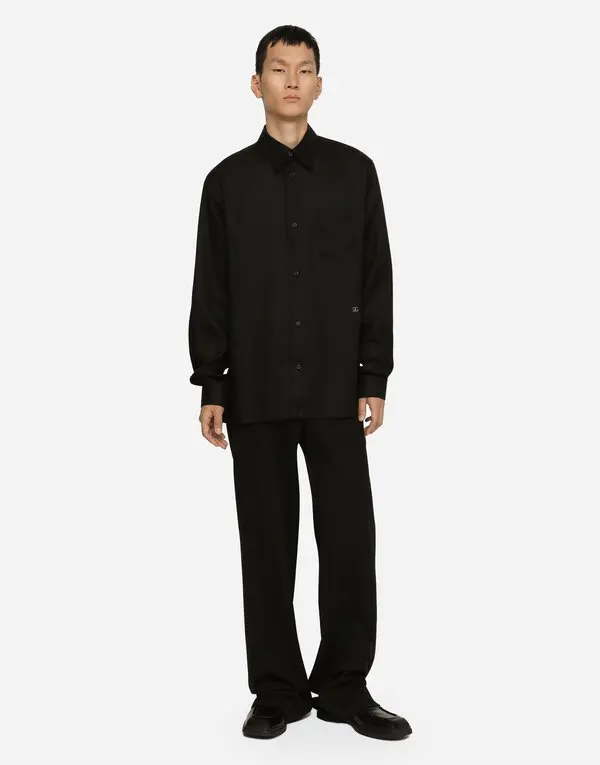 Dolce & Gabbana Back Linen Embroidered Shirt