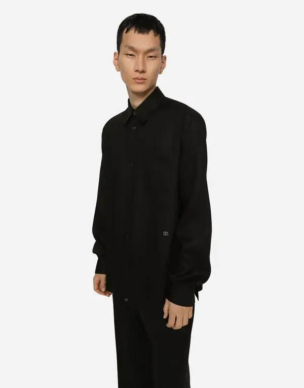 Dolce & Gabbana Back Linen Embroidered Shirt