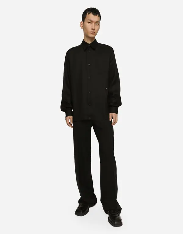 Dolce & Gabbana Back Linen Embroidered Shirt