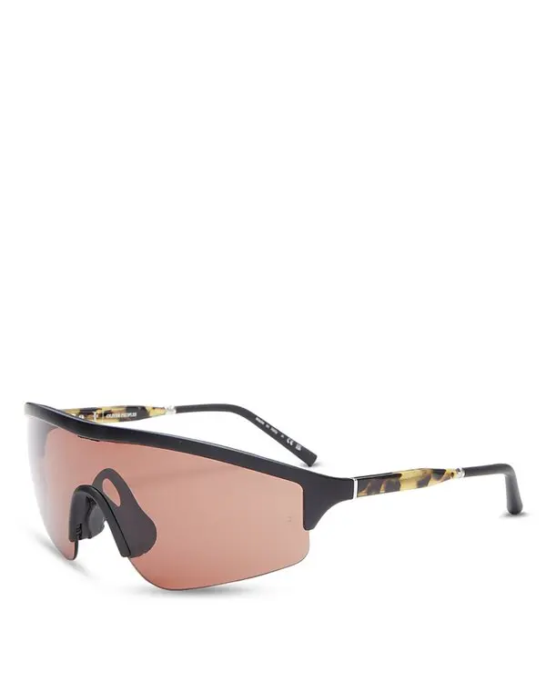 Oliver Spencer 63mm Shield Sunglasses - Black Brown