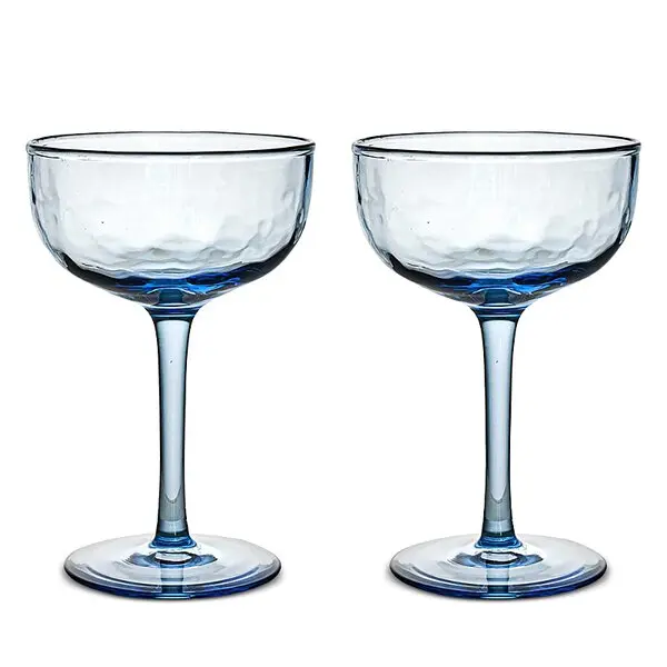 JULISKA Puro Cocktail Coupe Glasses, Set Of 2 - Chambray