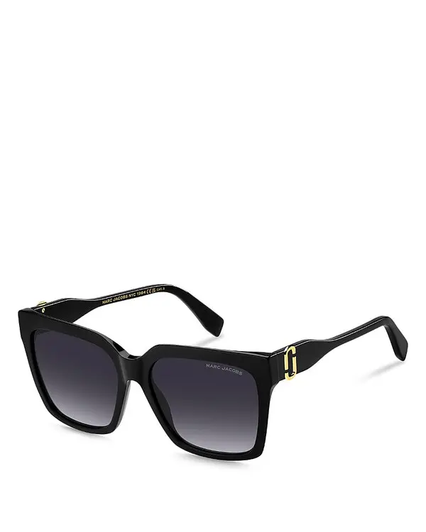 Marc Jacobs Square Sunglasses, 57mm - Black