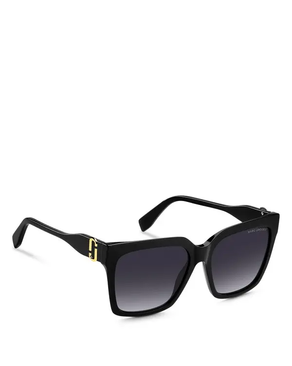 Marc Jacobs Square Sunglasses, 57mm - Black